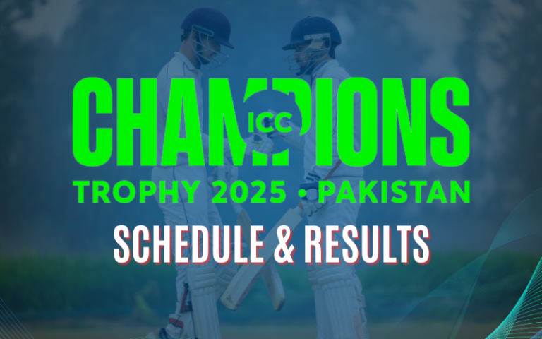 ICC Champions Trophy 2025 Matches Schedule and Results